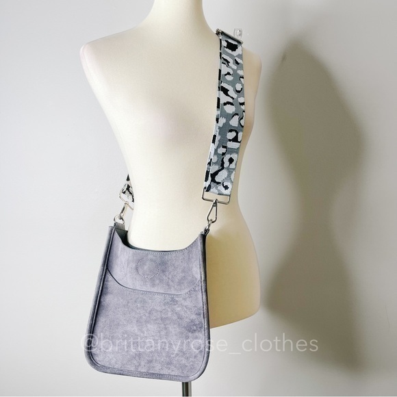 Ah-Dorned | Bags | Ahdorned Vegan Suede Mini Messenger Bag With Snow ...